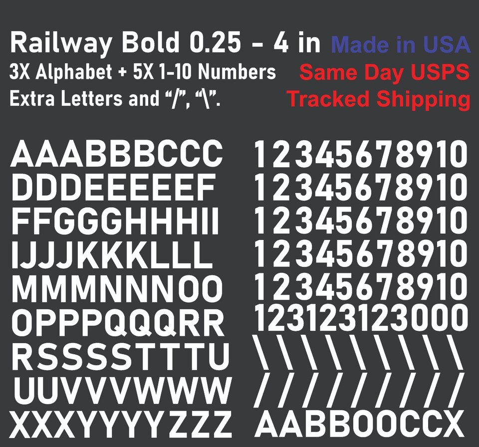 3X Alphabet & 0-10 Vinyl Decal Numbers - Mailbox, Wall, Address, Locker ...