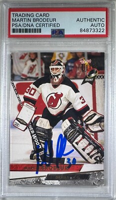 Martin Brodeur auto 1994 Fleer RC #357 New Jersey Devils PSA ...
