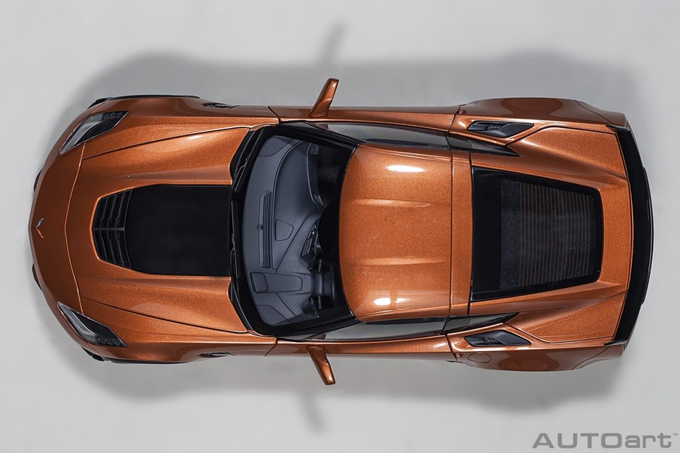 2016 CHEVROLET CORVETTE C7 Z06 COUPE DAYTONA SUNSET ORANGE 1:18 AUTOart ...