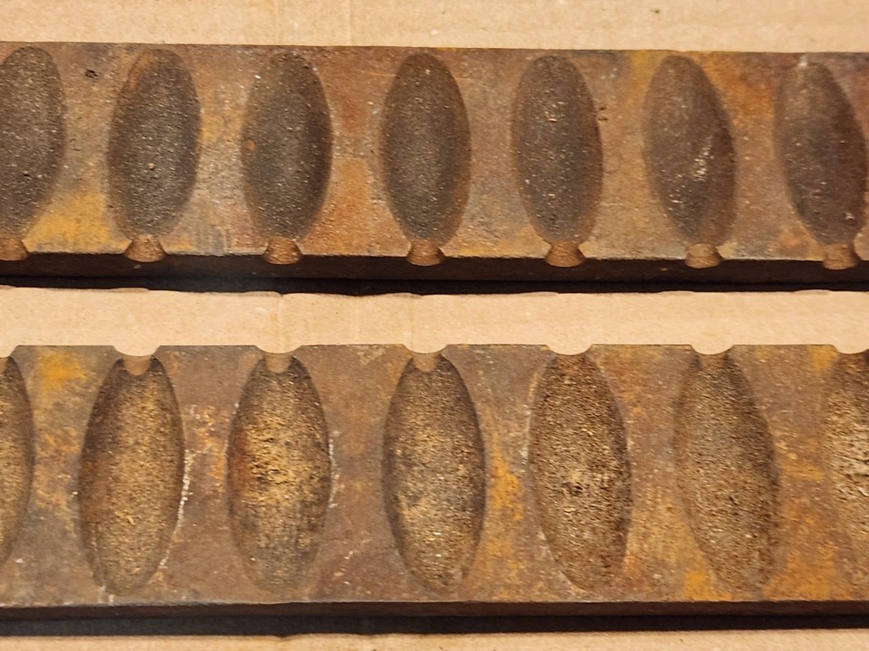 Vintage Sinker Mold Cast Iron, Oval Egg Tear Drop Shape Fishing Sinker ...