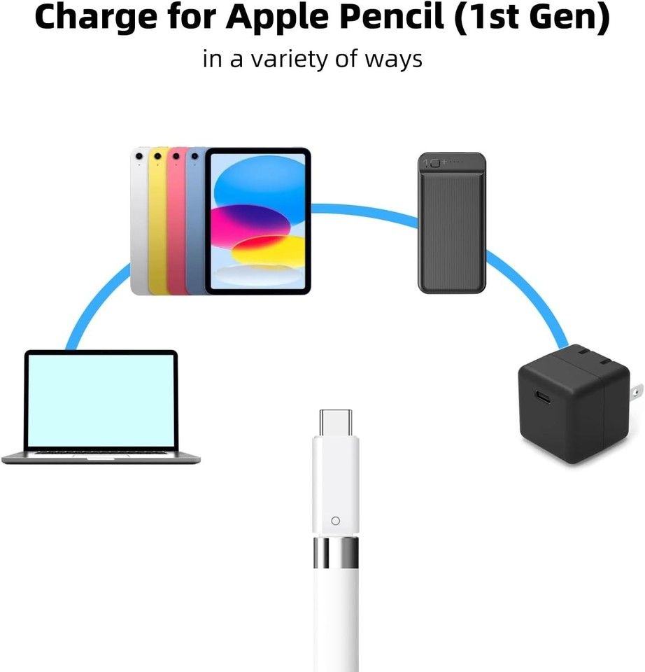 USB C to Pencil Adapter for Apple Pencil 1st Generation USB C Male to ...