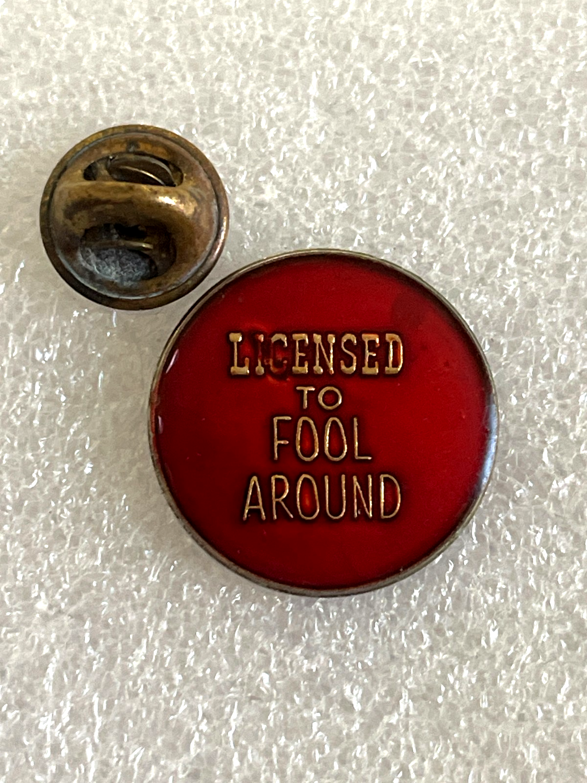 Licensed To Fool Around Enameled Vintage Pin.(33) | eBay