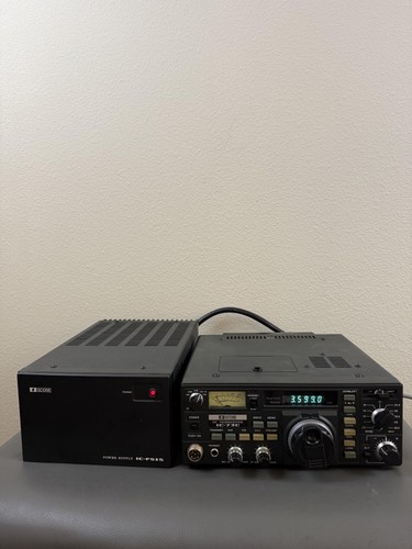 Vintage Icom IC-730 HF Transceiver W/ IC-PS15 Power Supply Mic Japan ...