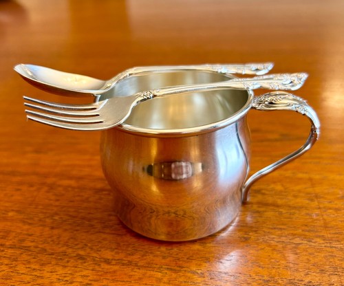 community silverware baby cup with fork and spoon | eBay