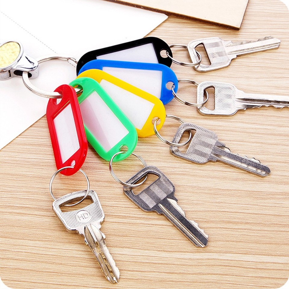 50pcs Key Tags with Ring Key Hanging Tag Portable Key Identification ...