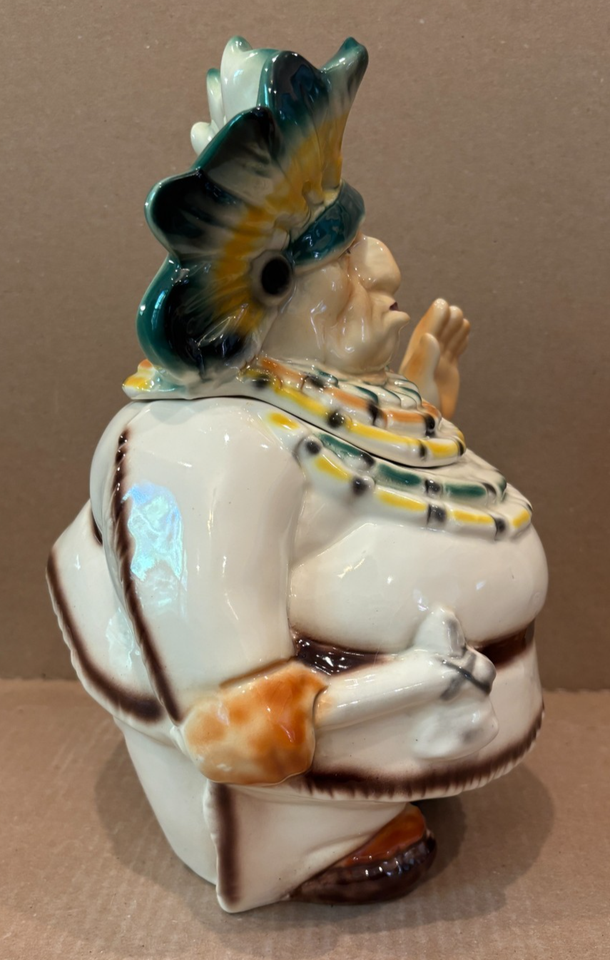 EXTREMELY RARE 1950 Lane & Co Van Nuys CA Cookie Jar ... 🔥Indian Chief🔥 ...