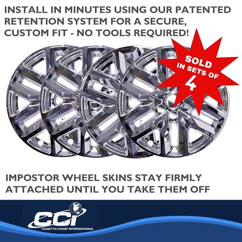 4 Chrome 18" Wheel Skins for 2017-2019 GMC Acadia 5 Spokes | eBay