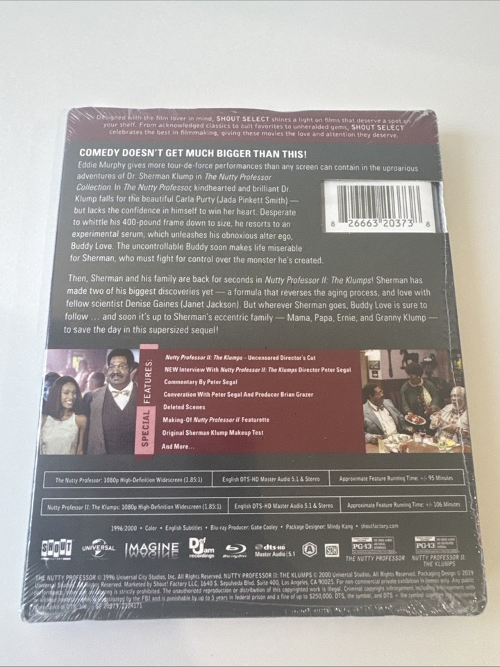 NEW SEALED The Nutty Professor Collection Blu Ray RARE w/ Slipcover ...