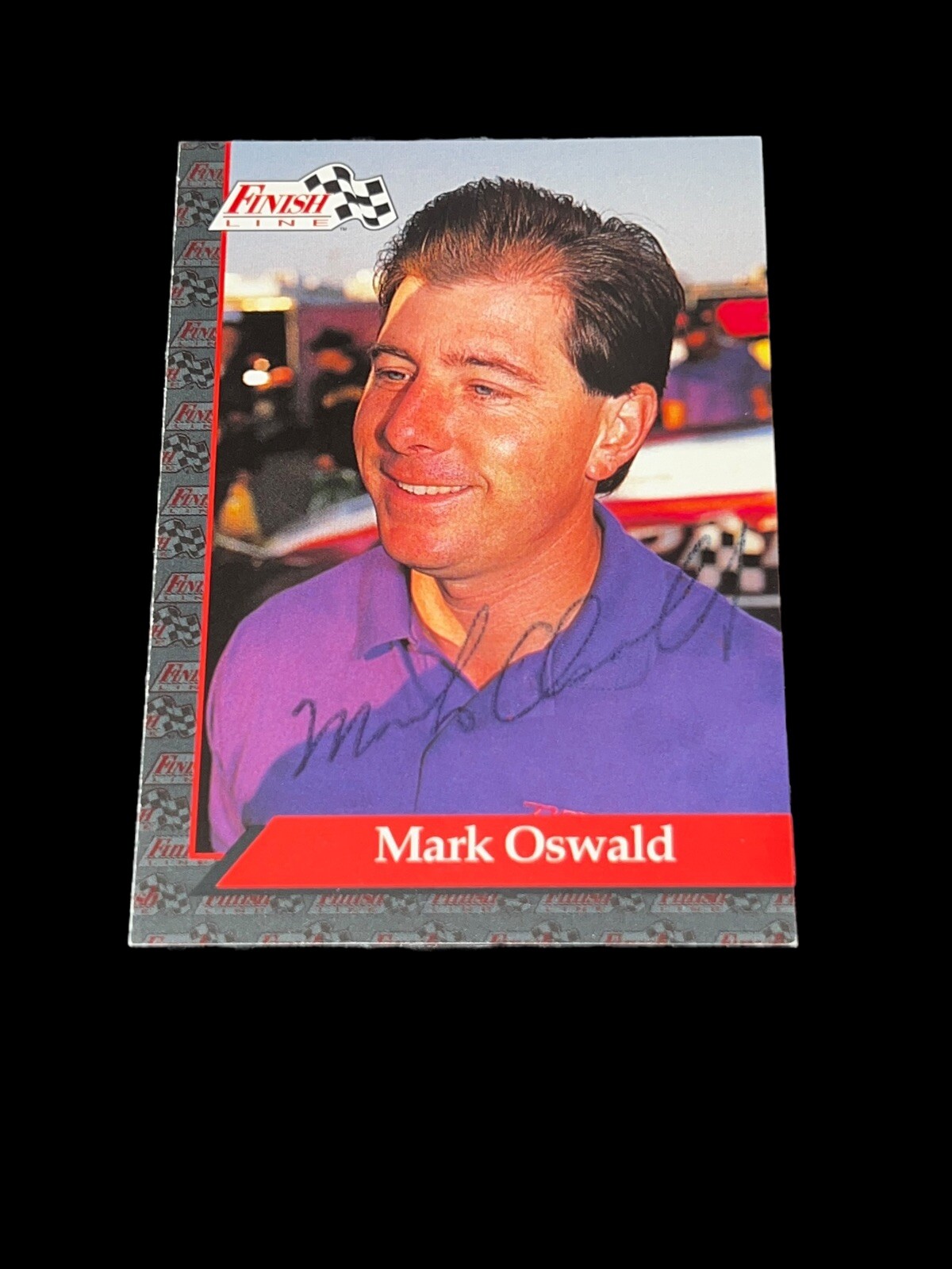 Mark Oswald FUNNY CAR LEGEND #64 1993 FINISH LINE autographed NHRA RACING card | eBay