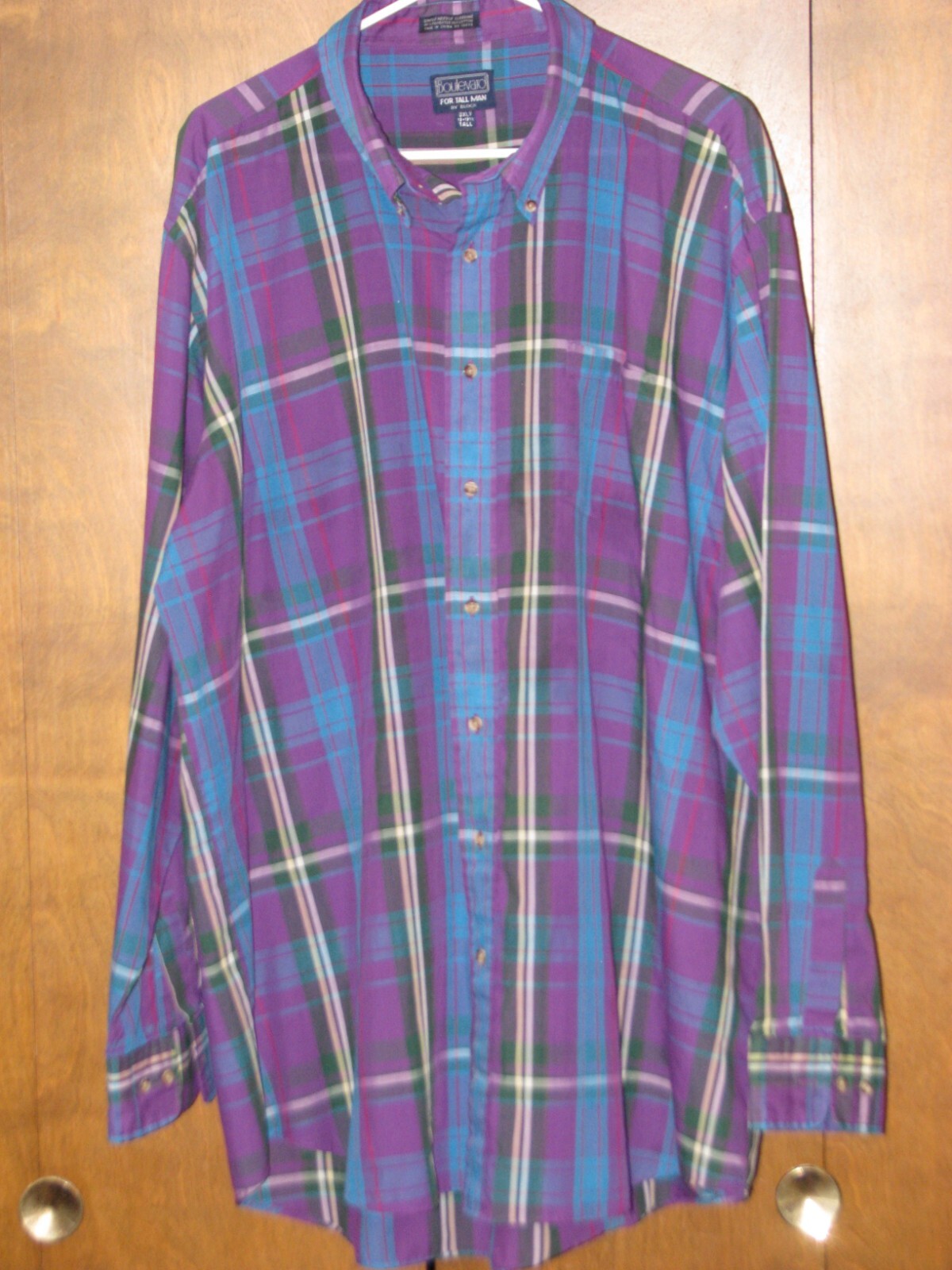 Vintage Boulevard For Tall Men By Block Flannel Shirt… - Gem