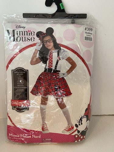 Disney Minnie Mouse Nerd #359 Child's Medium Girl's Halloween Costume ...