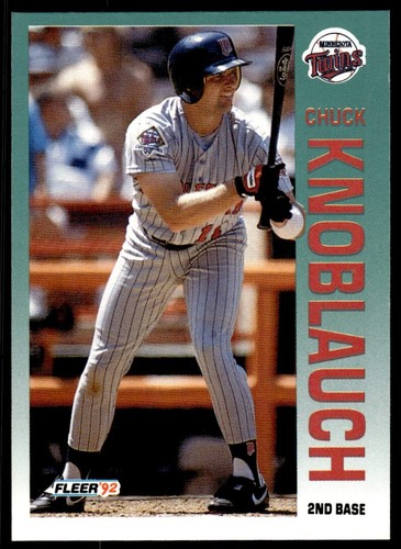 1992 Fleer Baseball Card Chuck Knoblauch Minnesota Twins #206 | eBay