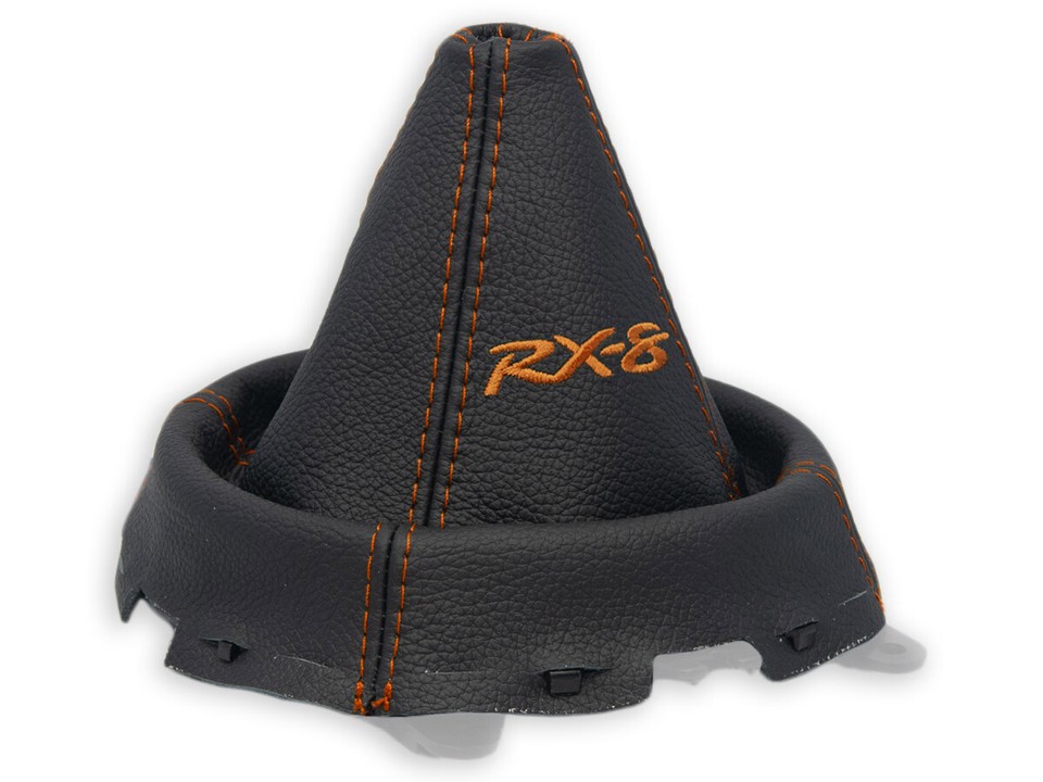FOR MAZDA RX-8 GEAR SHIFT BOOT GAITER 4p LEATHER EMBROIDERY RX8 BROWN ...