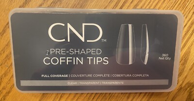 CND PRE-SHAPED COFFIN TIPS CLEAR FULL COVERAGE 360 CT. | eBay