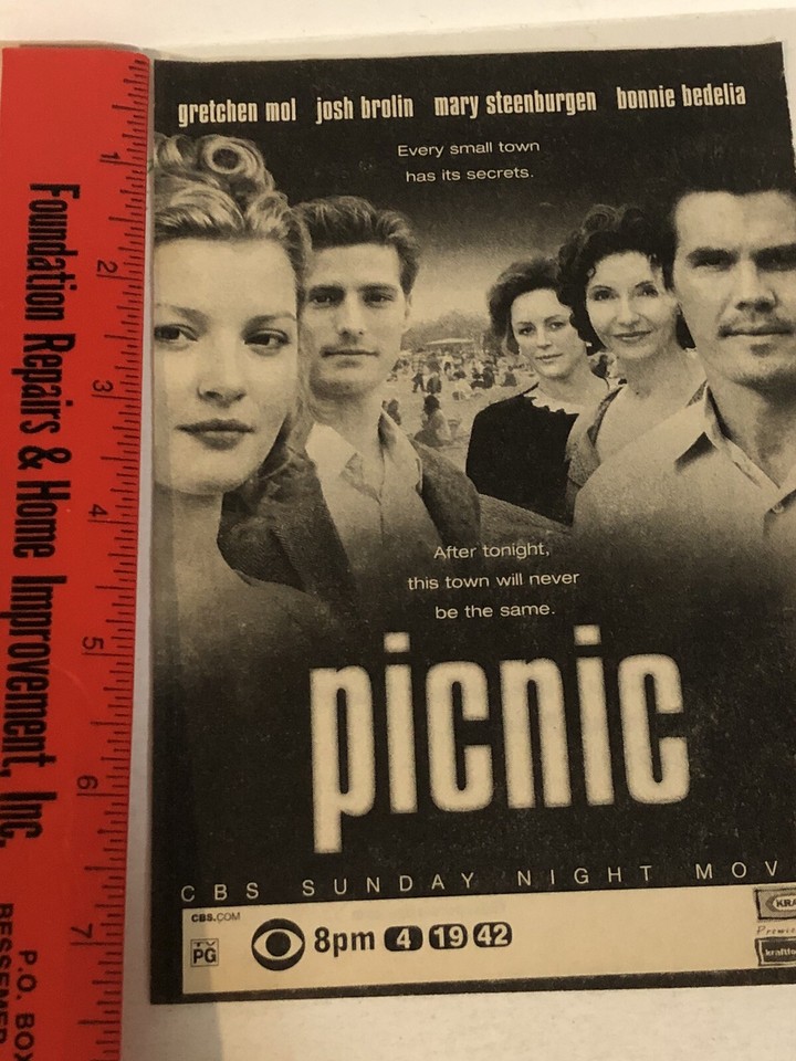 Picnic Tv Guide Print Ad Josh Brolin Gretchen Mol Mary Steenburgen ...