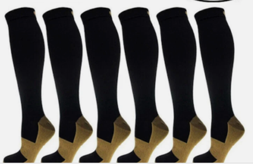 Copper Fit Energy Knee High Compression Socks Size L/XL - black ...