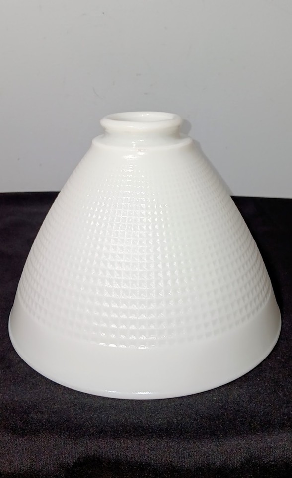 Vintage Corning Ware Milk Glass Shade 8" No. 820120 Waffle Torchiere ...