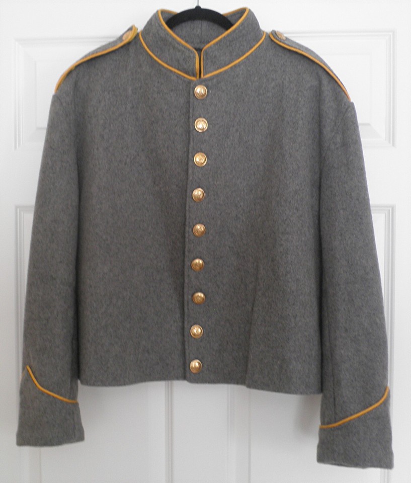CIVIL WAR CSA CONFEDERATE CAVALRY WOOL SHELL JACKET 44R | eBay
