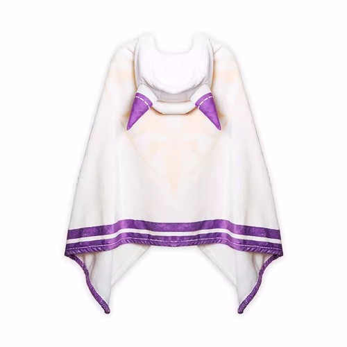 Re Zero Emilia Cosplay Cloak Cute Soft Plush Coats Loose Anime Cape ...