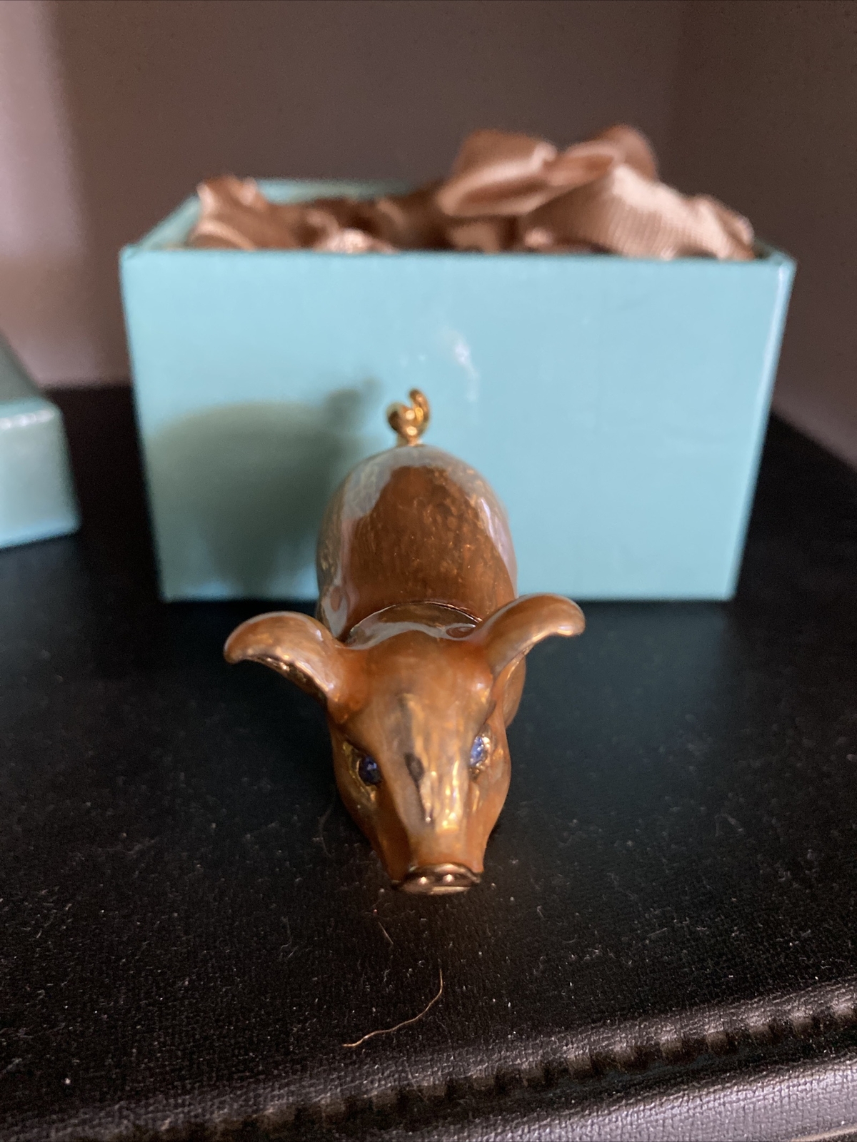 MONET Vintage RETIRED Pig Hinged Trinket Pill Box Enamel & Gold Tone | eBay