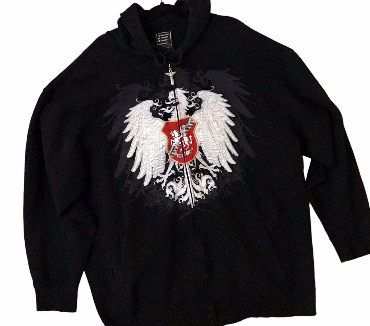 Y2K VTG Avirex Sky Kings Zip Hoodie Jacket Black Embroidered Y2K VTG Avirex Sky Kings Zip Hoodie Jacket Black Embroidered