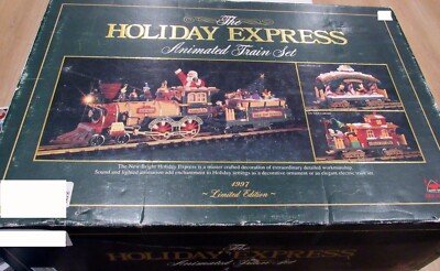 The HOLIDAY EXPRESS Animated Christmas Train Set #380 LE New Bright ...
