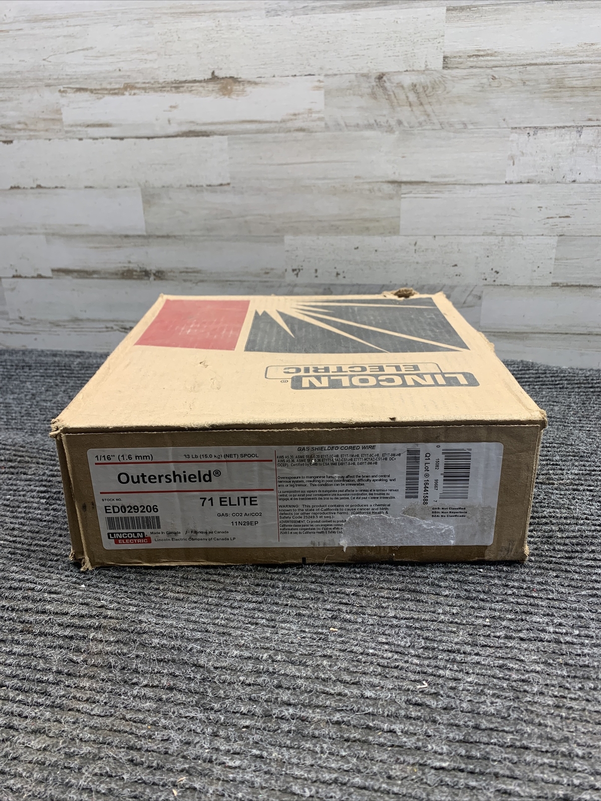 Lincoln ED029206 Outershield 71 Elite 1/16" Gas Shielded MIG Welding ...