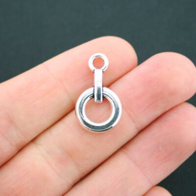 10 Snaffle Bit Charms Antique Silver Tone 2 Sided Stirrup - SC1473 | eBay