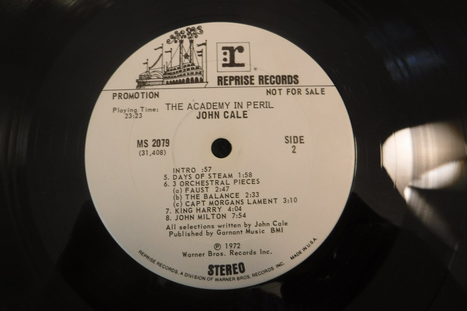 John Cale, The Academy in Peril, 1972 Reprise MS 2079 Promo Andy Warhol ...