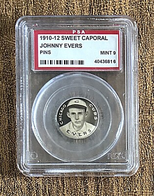1910-12 SWEET CAPORAL PIN PSA 9 JOHNNY EVERS CHICAGO CUBS...LOW POP | eBay