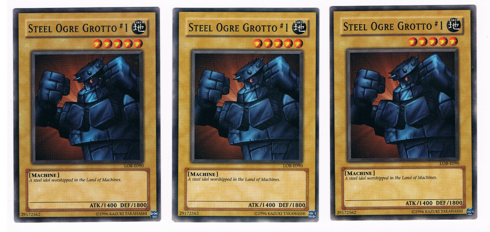 YUGIOH! STEEL OGRE GROTTO #1 CARD - LOB-E090(X3) - FREE P&P | eBay