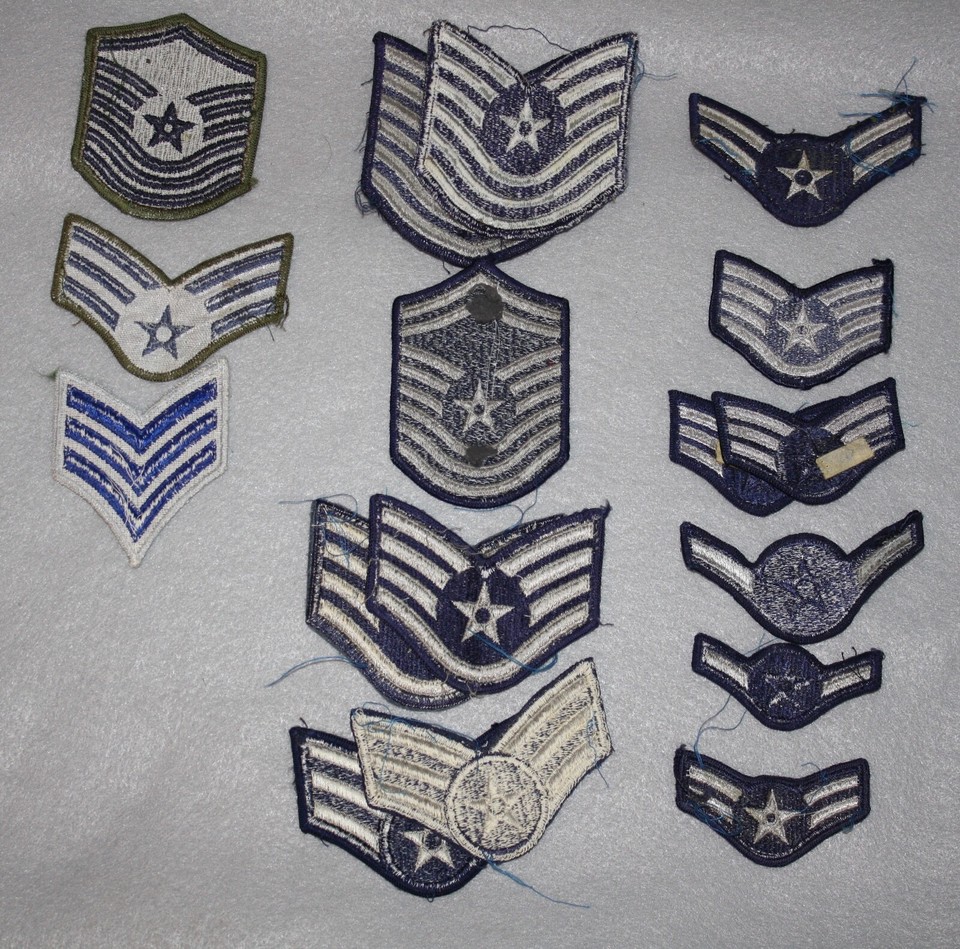 Lot Of 17 US Air Force Enlisted Rank Patches Insignia | eBay