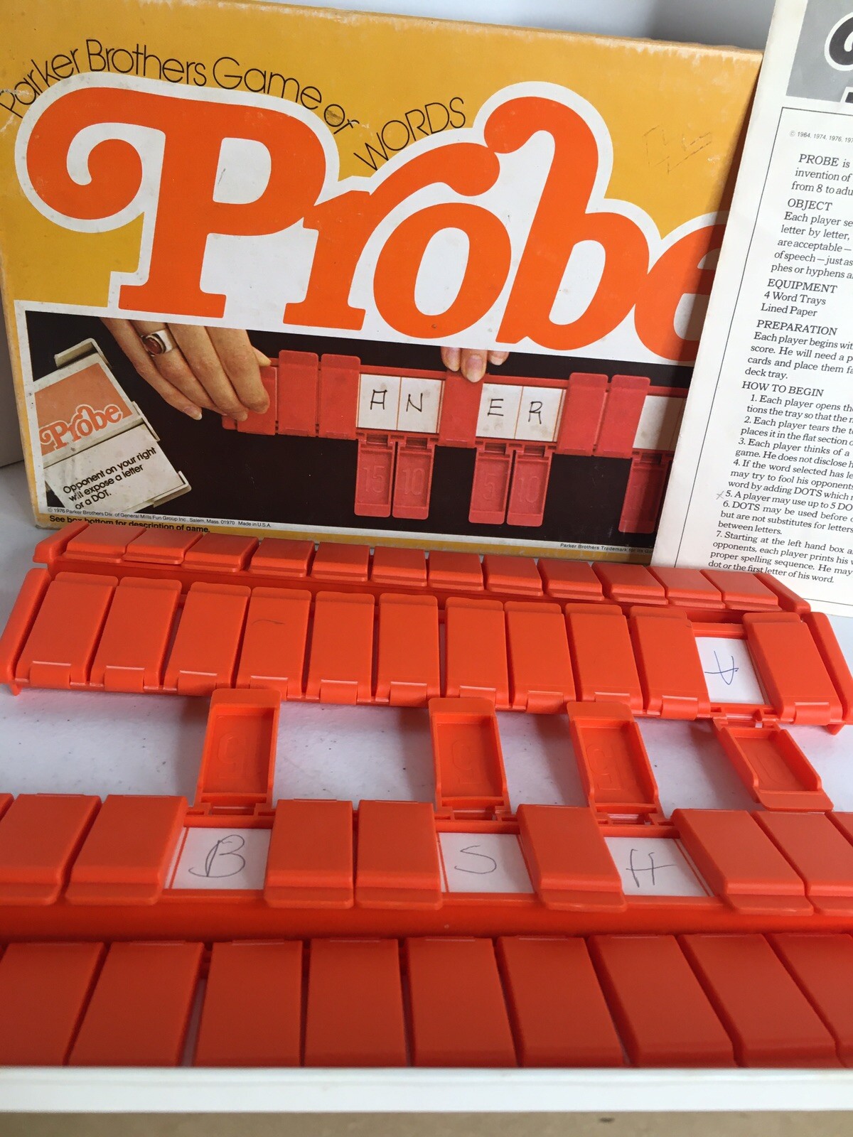 Vintage PROBE Board Game Parker Brothers Game of Words Complete 1976 | eBay