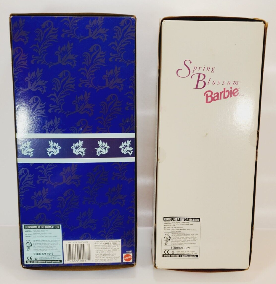 Lot TWO NEW AVON Barbie's Dolls Spring Blossom & Winter Velvet First a ...