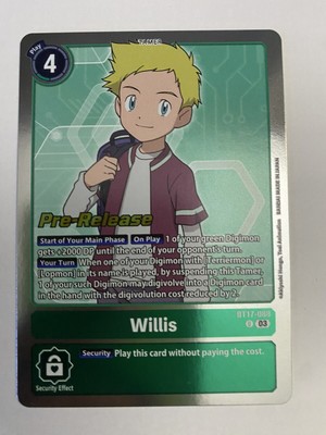 Willis Digimon TCG BT17-088 Secret Crisis Pre-Release NM | eBay