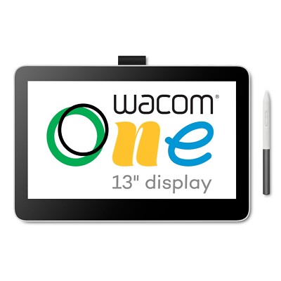 Wacom One 13 Drawing Tablet with Screen, Touchscreen, Certified ...