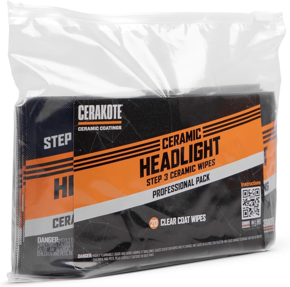 CERAKOTE® Ceramic Headlight Restoration Pro Kit – 20 Ceramic Wipes ...