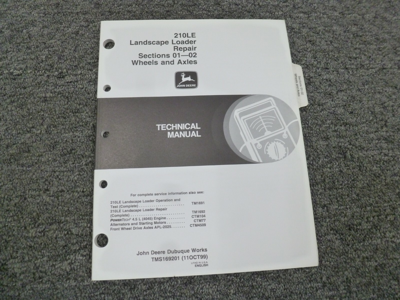 John Deere 210LE Landscape Loader Wheels & Axles Shop Service Repair ...