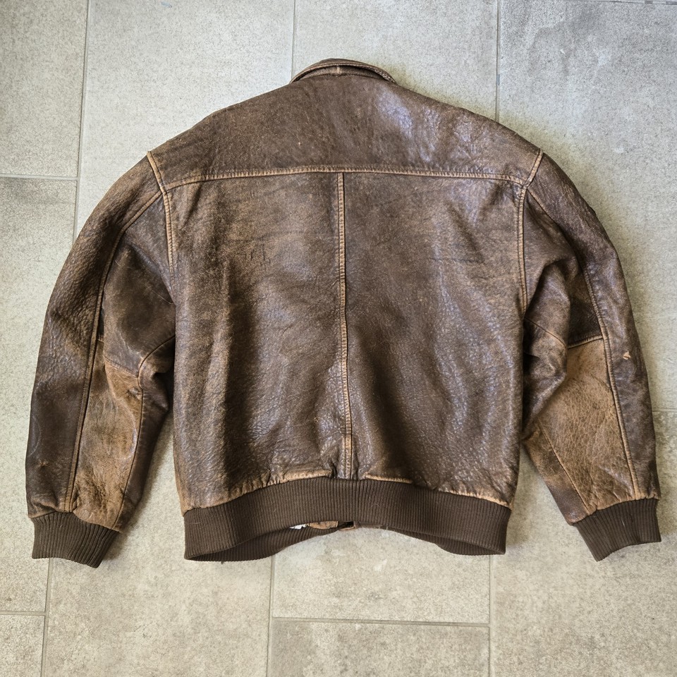 Vintage US Military Apache Helicopter Leather Bomber Jacket Arizona ...