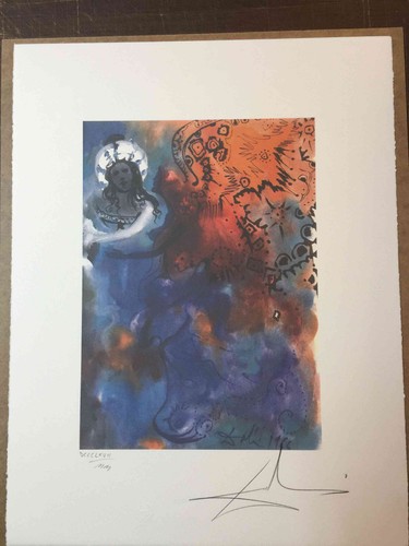 Salvador Dali Lithography off set cm 50x65 signing on plate with ...
