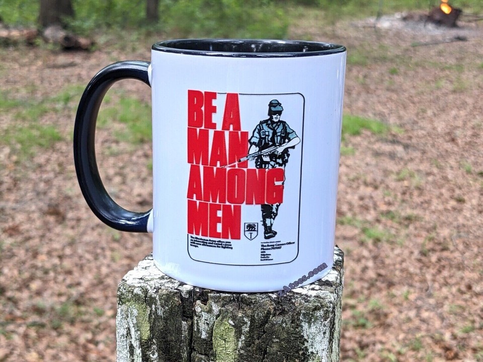 BE A MAN AMONG MEN Rhodesian Army vintage advertisement tee | eBay