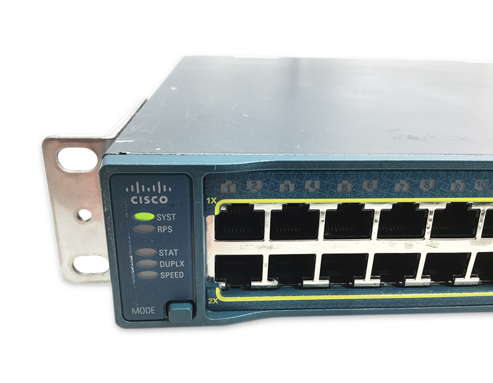 48 Port 1GB RJ45 Cisco Catalyst 3560E-48TD Switch 1x PSU w/ Ears | 2x ...