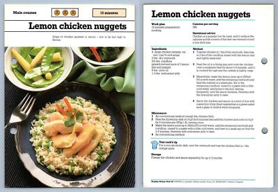 Lemon Chicken Nuggets - Mains - Working Woman's 1980s Recipe Card | eBay UK