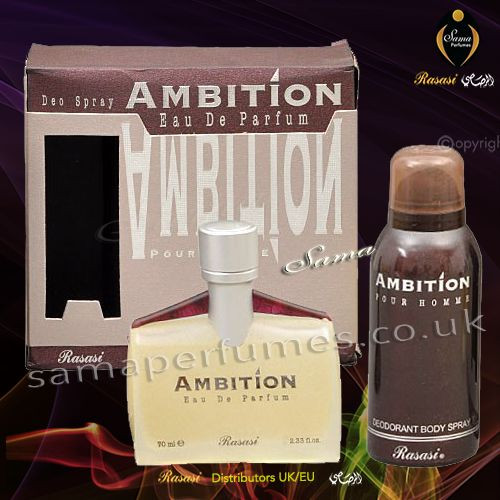Ambition Men Spray+DEO -150ML -Aromatic Musky-RASASI UK/EU Official ...