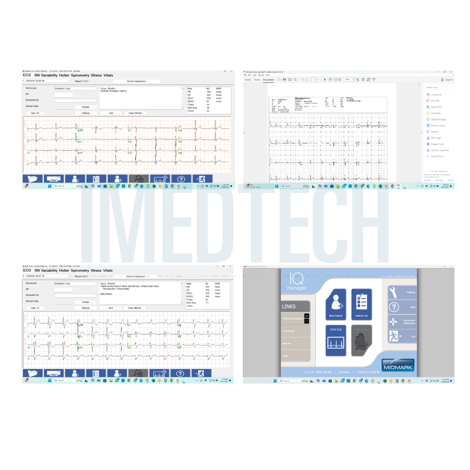 Midmark IQecg ECG Digital Interpretative EKG 4-000-0062 EMR/EHR ...