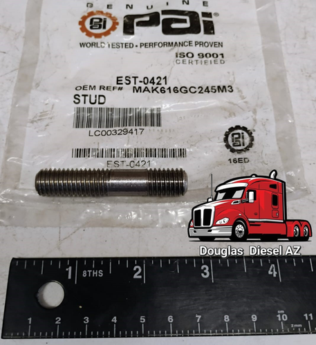 TURBO STUD for E7 E-TECH ASET CX613. PAI# EST-0421 Ref# MACK 616GC245M3 ...