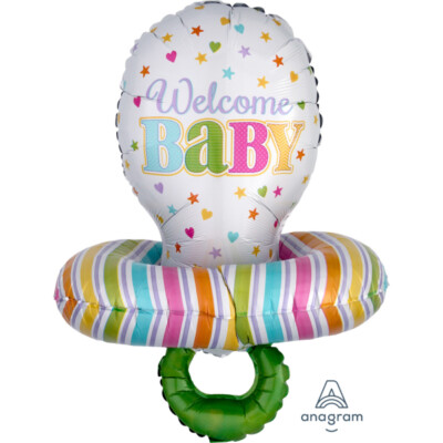 Welcome Baby Dummy Multi Balloon Supershape Foil Balloon | eBay UK