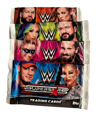 Topps UK WWE Superstars 2021 - SET OF 4 PACKS - 40 Cards (All 4 Colour ...