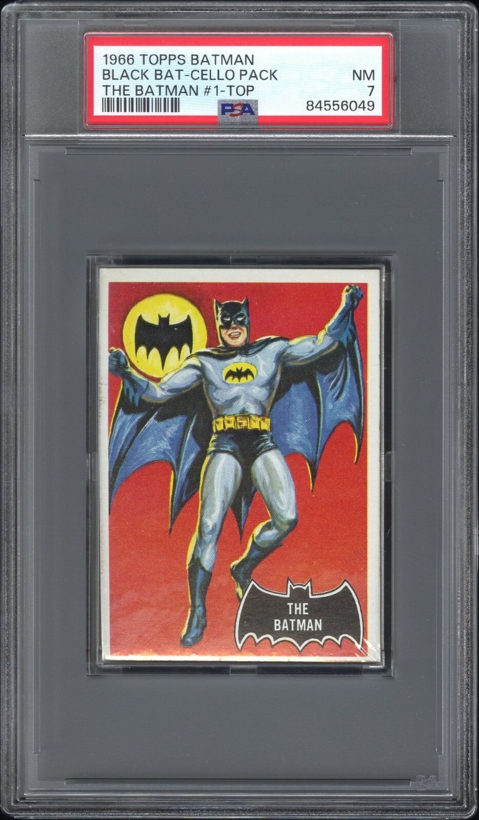 1966 Topps Batman Black Bat Cello Pack The Batman #1 Top PSA 7 | eBay