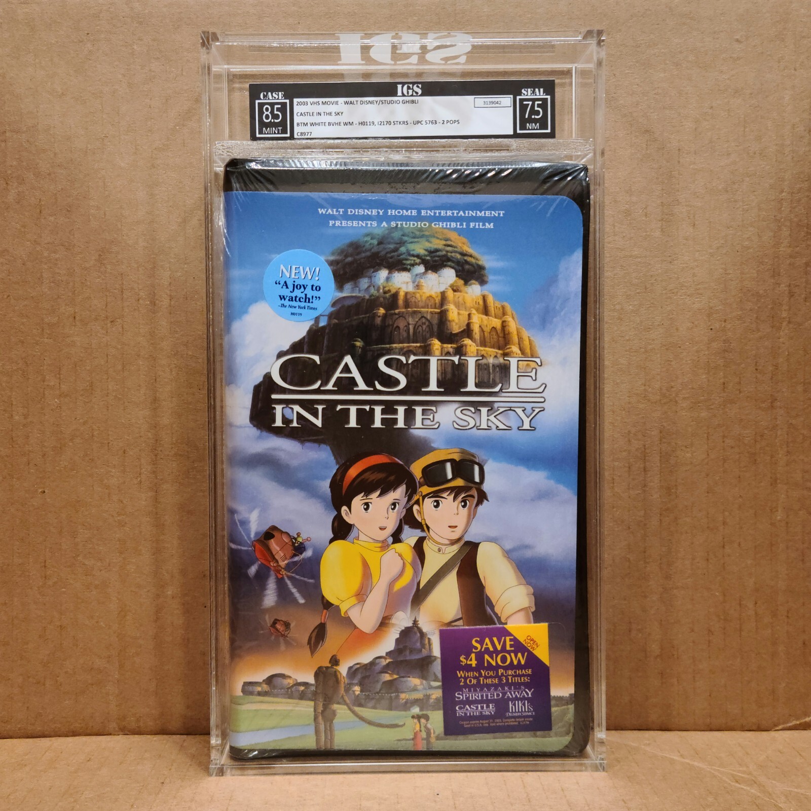 Castle in the Sky IGS Graded VHS 8.5/7.5 Factory Sealed! Studio Ghibli ...